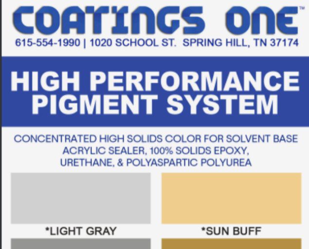 Color Chart | Resinous Flooring Supply