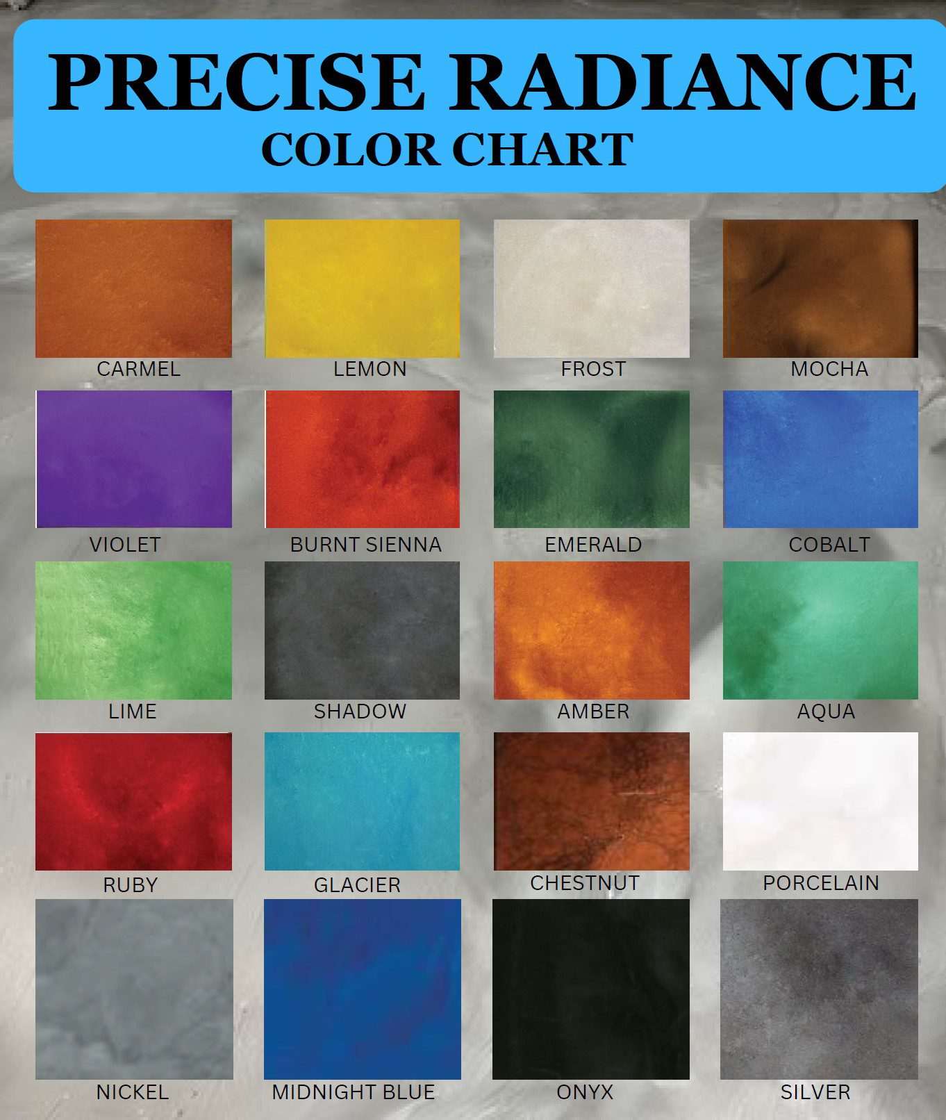 Color Chart | Resinous Flooring Supply